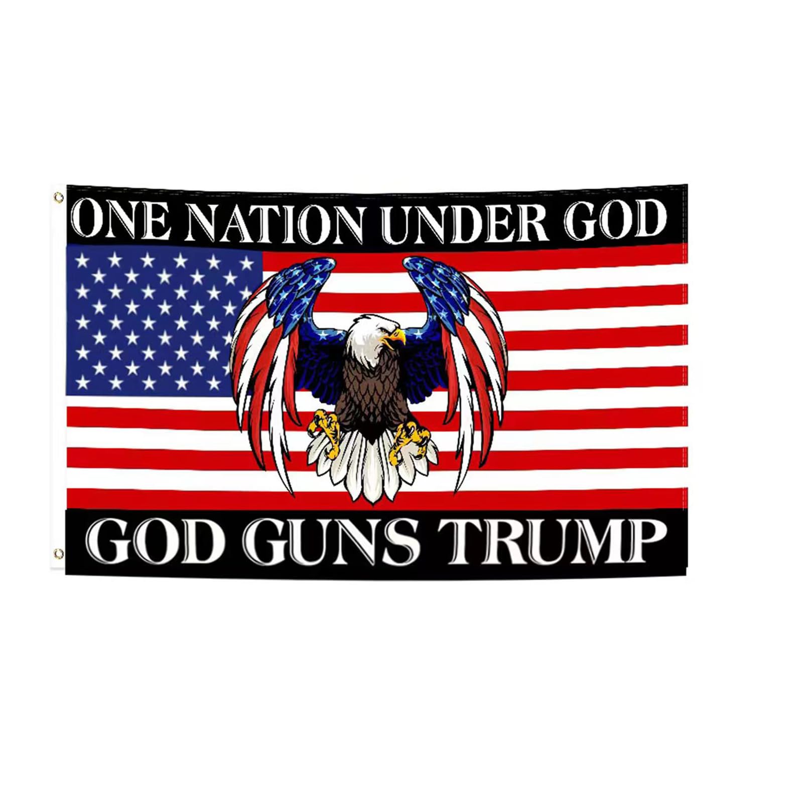 Trump 2024 Flag 3x5 FT God Guns Trump One Nation Under God Flag With ...