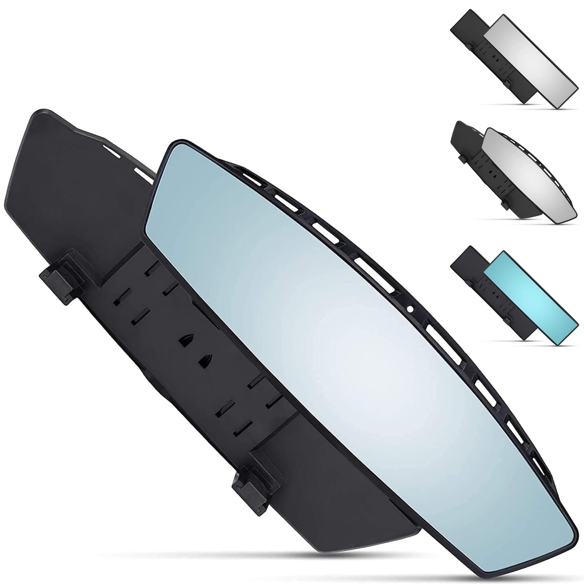 Verivue Universal Panoramic 12-Inch Rear View Mirror, Anti-Glare Wide ...