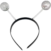 Amazon.com: Albertino Silver Martian Alien Headband Boppers Party ...