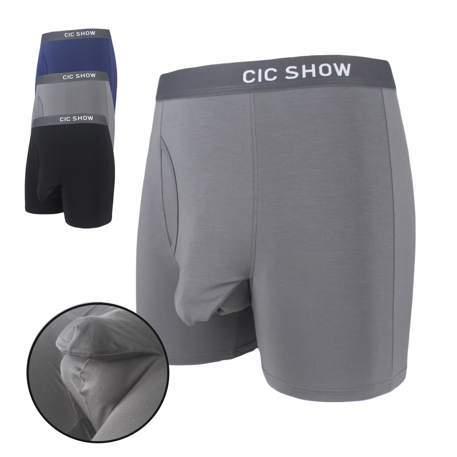 CIC SHOW Mens Underwear with Ball Hammock, Dual Pouch Micro Modal Ultra ...
