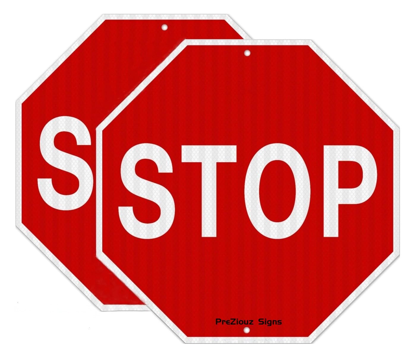 Mua 2 Pack Stop Signs 24 x 24 Inch, Large Street Road Stop Warning ...