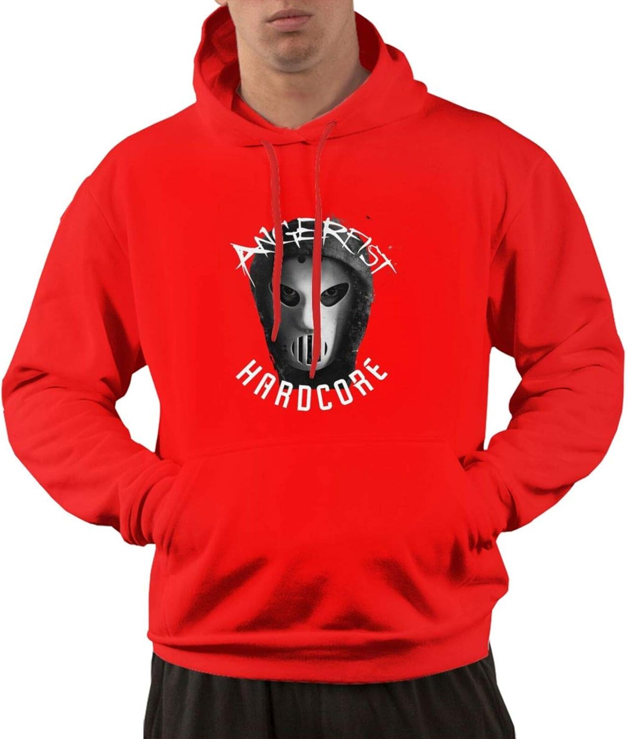 Men's Cotton Pullover Comfortable Hoodie Sweatshirt Print Angerfist ...