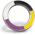 Amazon.com: Non binary Pride Ring Enamel Pin LGBTQIA Circle FlagDecoration For Clothes And Bags ...