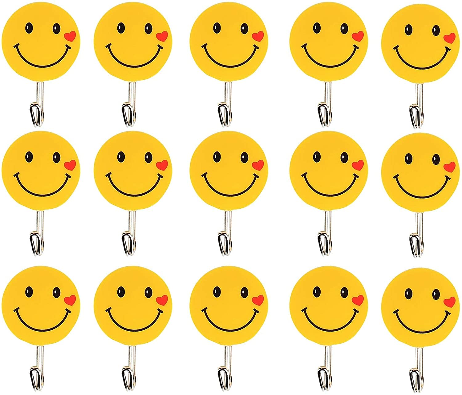 NewQ Plastic Emoji Self Adhesive Wall Sticky Hanging Hooks Load Upto 2 ...