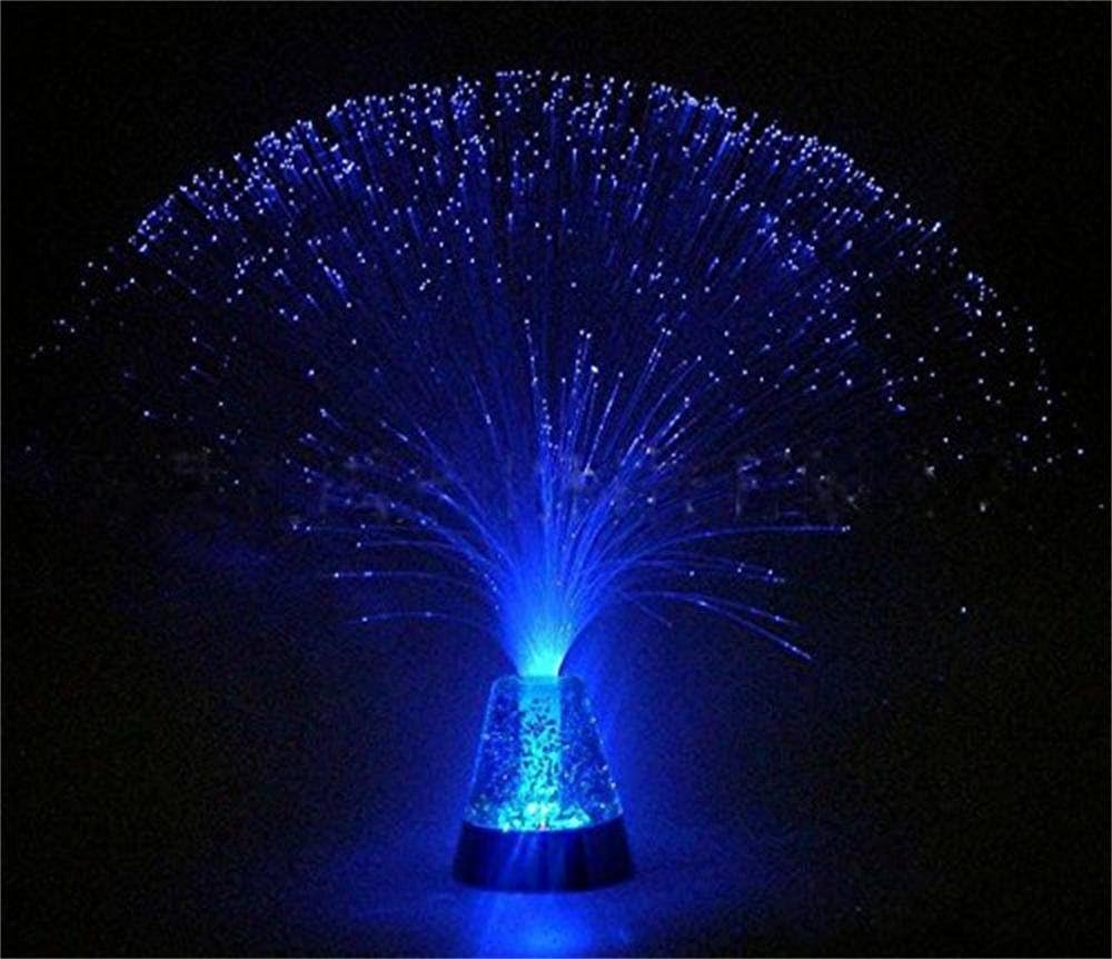 TankerStreet Fiber Optic Night Light with with Blue Lava Base LED Table ...