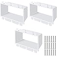 3 PCS BE3-3 Electrical Outlet Box Extenders with 18PCS Screws, （3-Gang ...