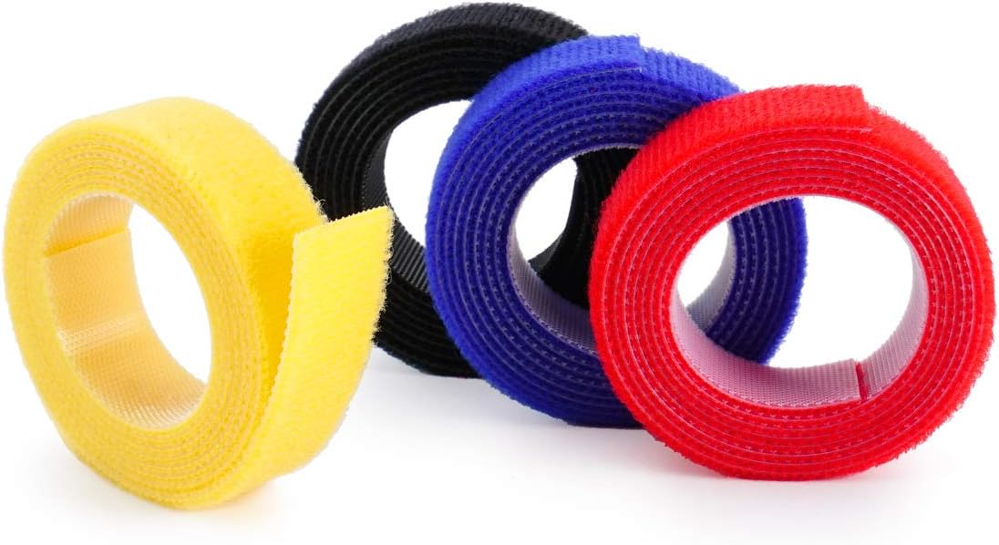 Rouleau de 1 m de bande scratch double face Hicab 4x, jaune, rouge ...