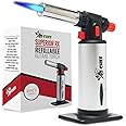 Jo Chef Kitchen Torch, Blow Torch - Refillable Butane Torch with Safety ...