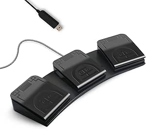 Amazon.com: PCsensor USB Foot Pedal PC Triple Foot Switch Programmable ...