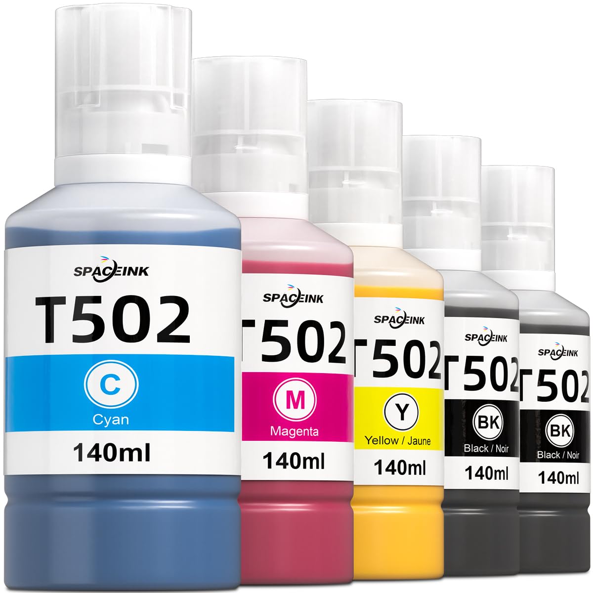 Spaceink 502 Ink Refill Bottles for Ecotank ET-4760 ET-3760 ET-2760 ET ...