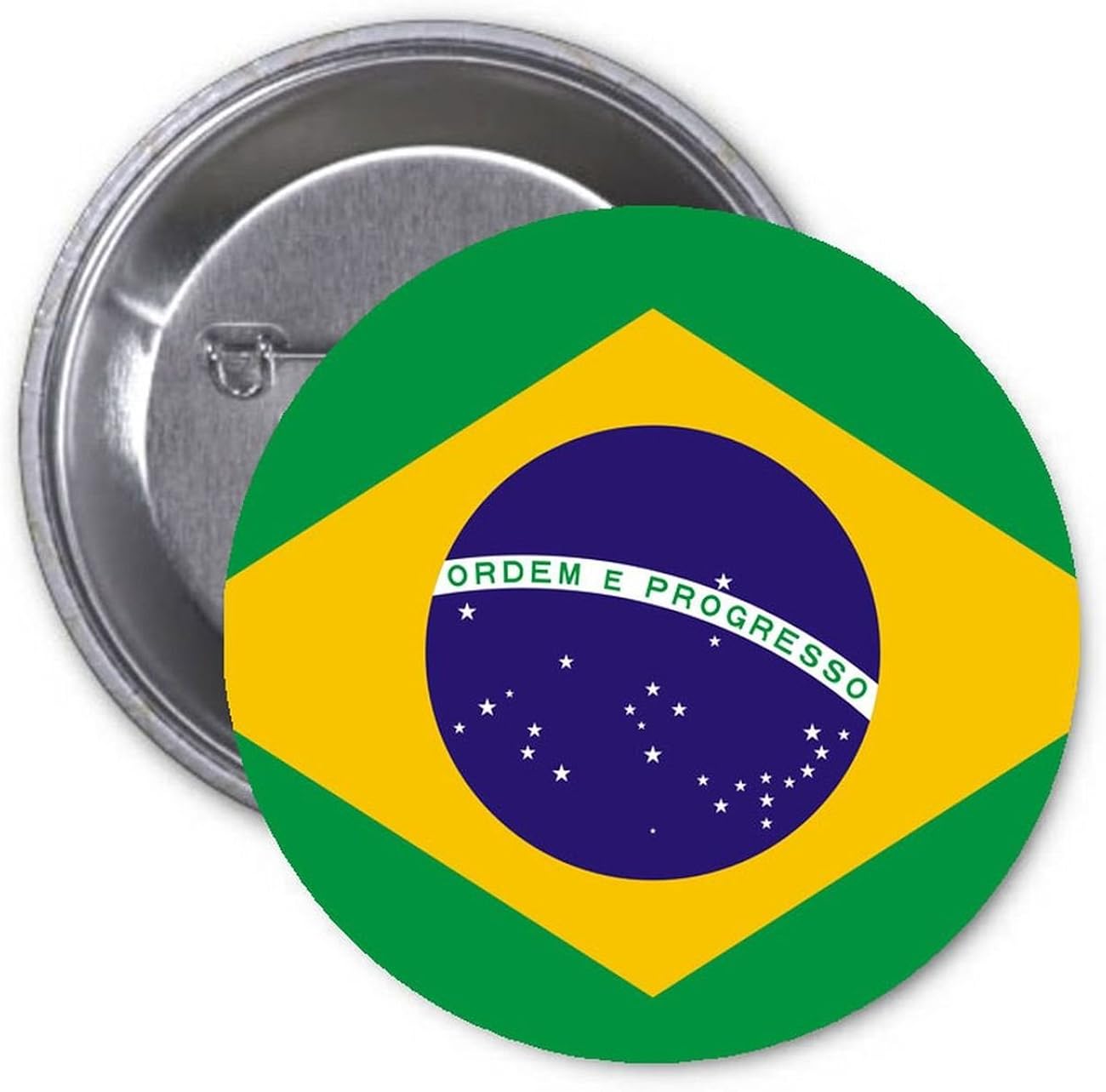 Amazon.com: Brazil Flag 1.25" Pinback Button Pin Country Pride ...