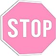 Amazon.com: Teen Girls' Room Decor - Pink Stop Sign & Wall Decor : Home ...