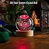 3D Solar System Crystal Ball 60mm Universe Gifts with Laser Engraved ...