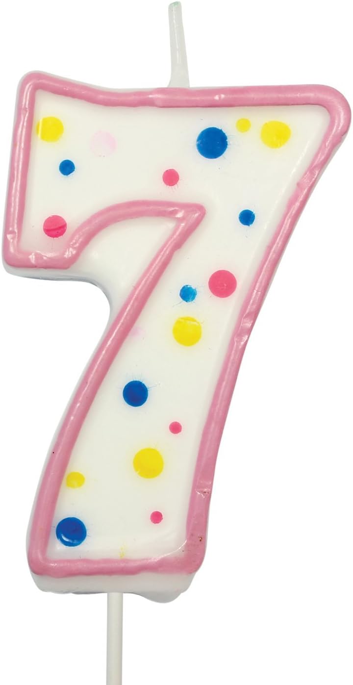 PME Pink Number 7 Candle: Amazon.co.uk: Kitchen & Home