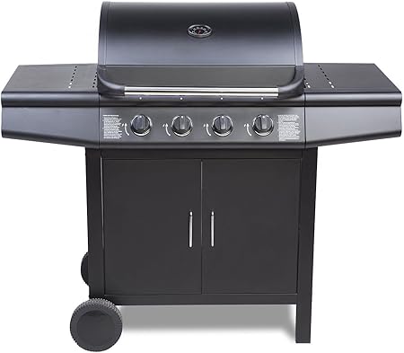 FirePlus 4+0 Gas Burner Grill BBQ Barbecue - Black: Amazon.co.uk ...