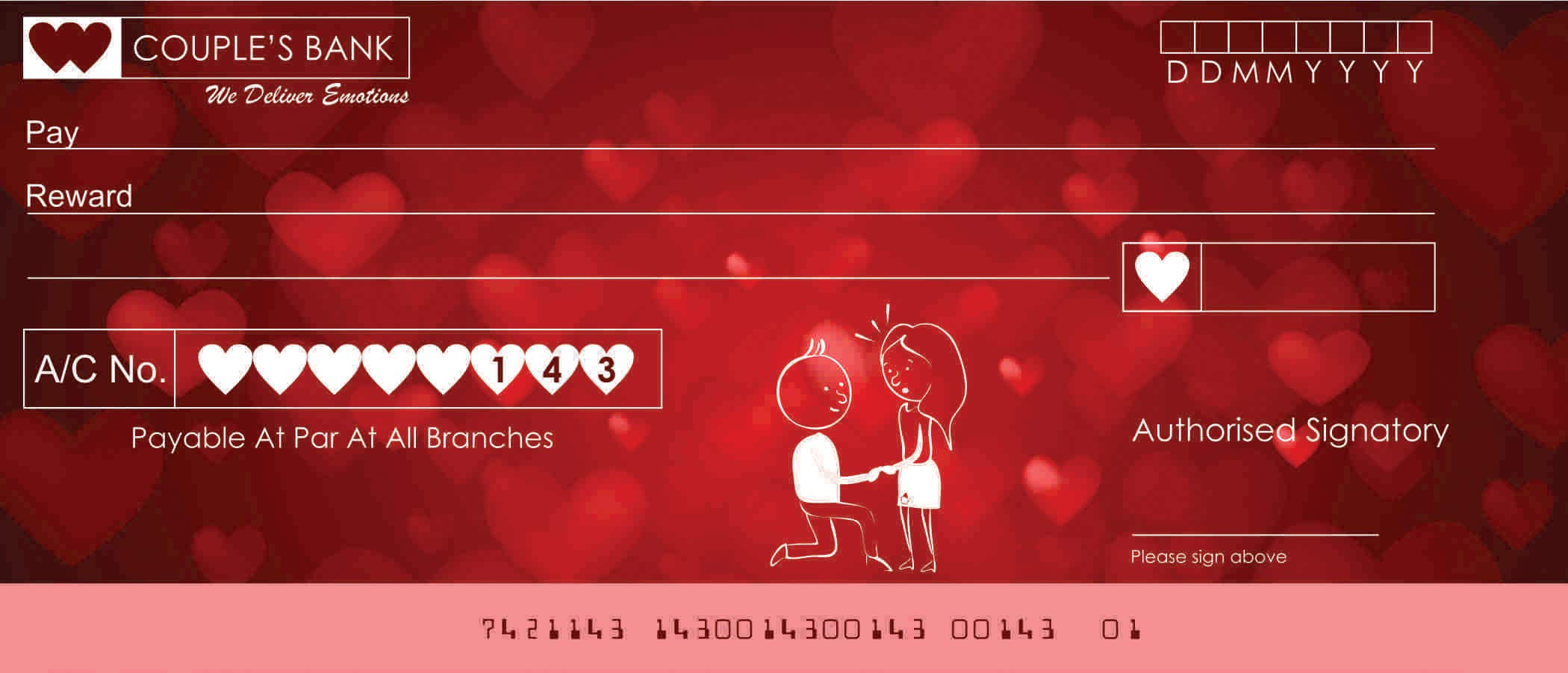 Buy Crafts'man Love Cheque Book for Valentine Day, Wedding Anniversary ...