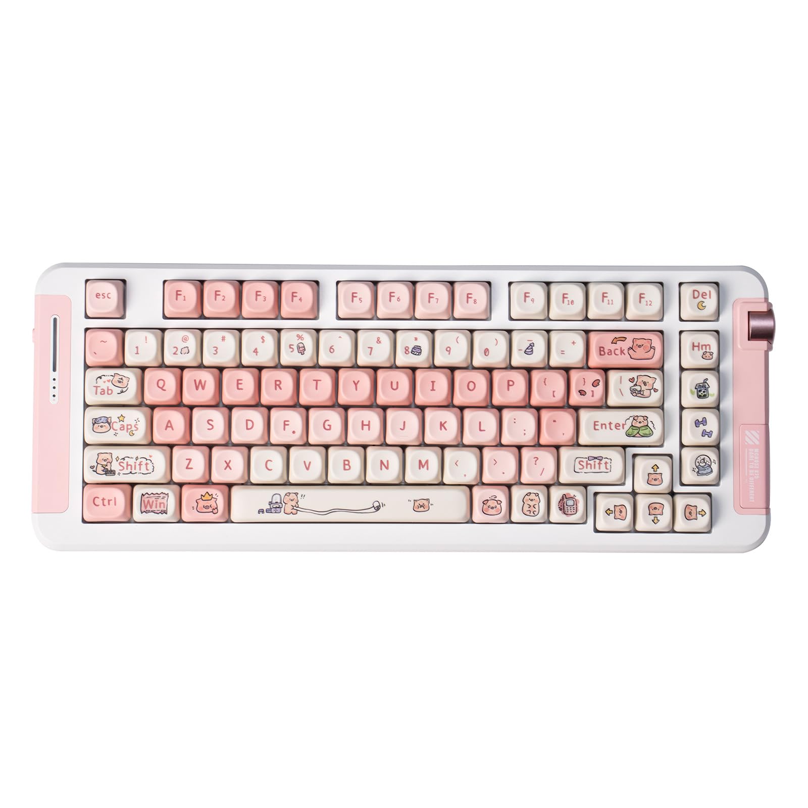 Pink Keycaps PBT MOA Profile Cute Pig Custom Keyboard Keycaps DYE-SUB ...