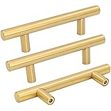 25 Pack goldenwarm Brushed Gold 3in Cabinet Handles Brass Kitchen ...