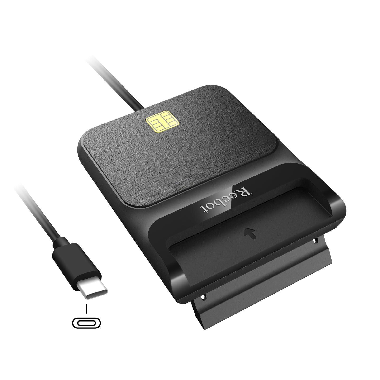 USB C Credit Card Reader 2-in-1 USB/Type-C CAC Card Reader - Foldable ...