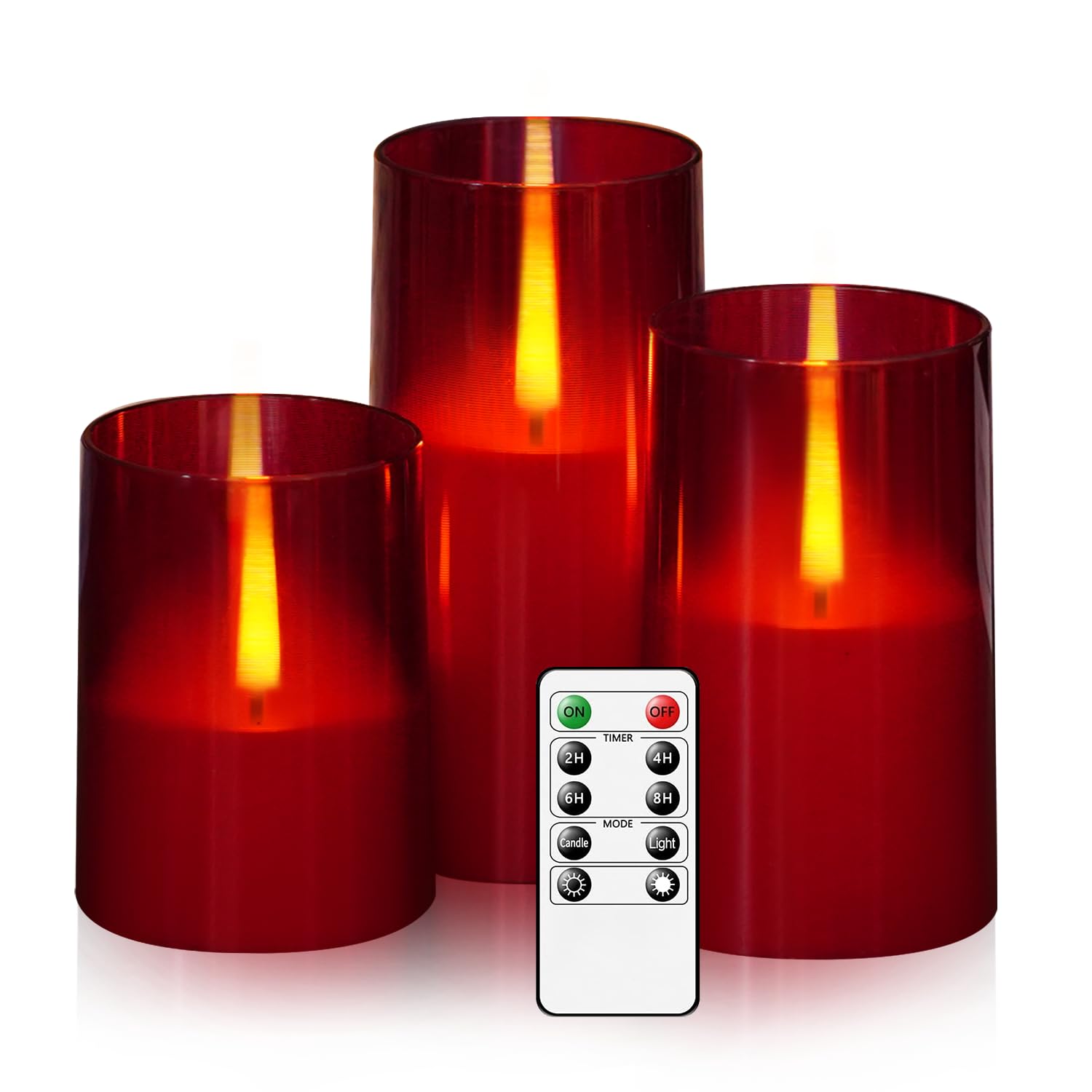 kakoya Flameless Candles Upgraded Realistic Flickering Flame,Battery ...