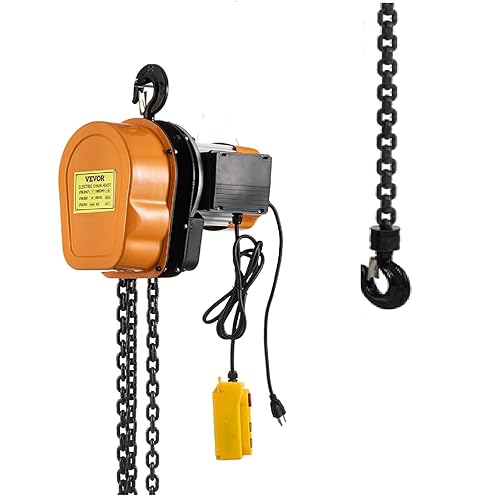 VEVOR Electric Chain Hoist, 1100lbs Winch with 10FT Wired Remote ...