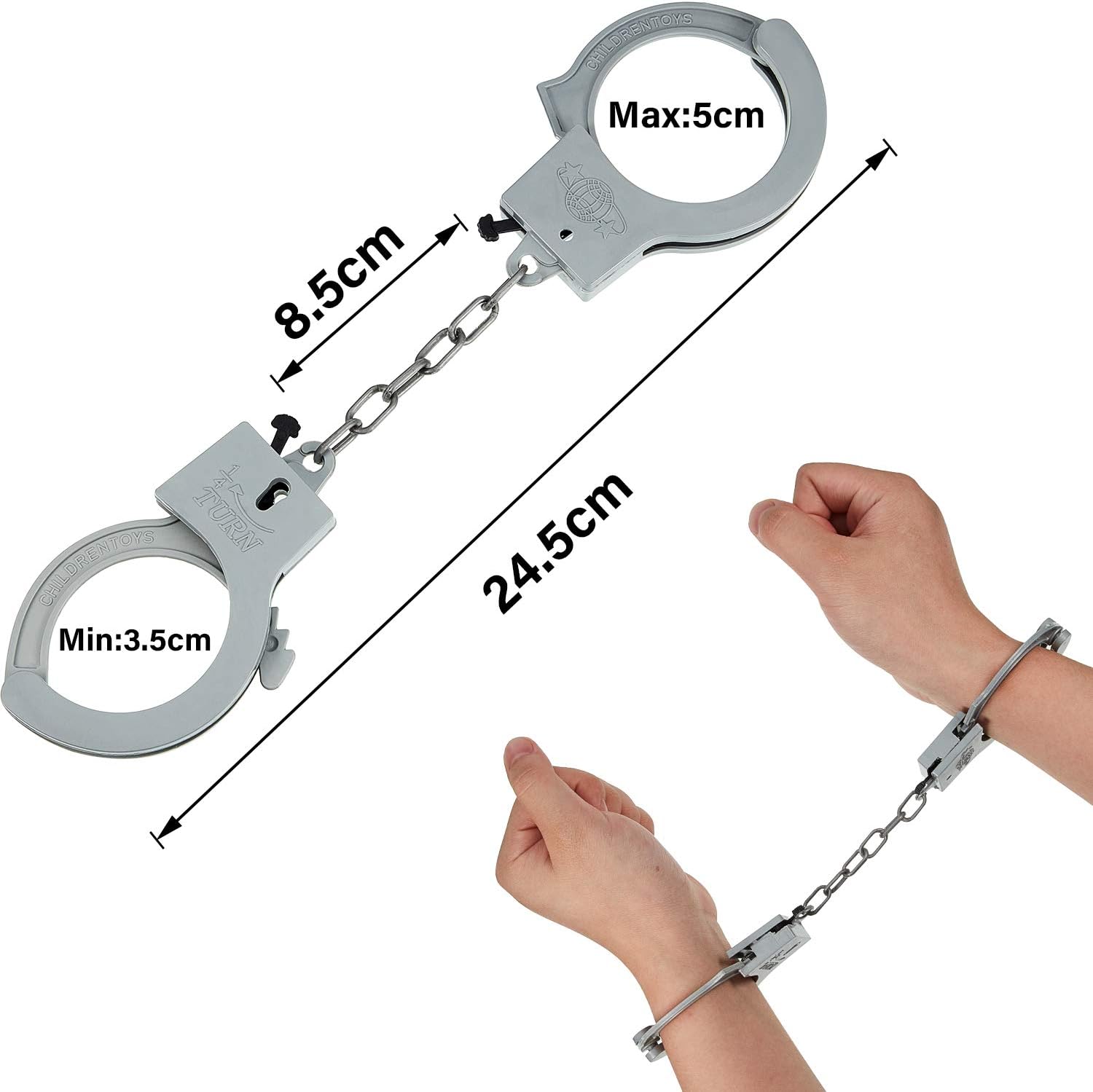 Gejoy 16 Pieces Plastic Handcuffs Toy Handcuff Cosplay Props with ...