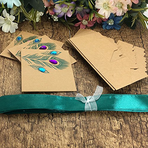 VNFEI Peacock Candy Boxes Wedding Favors Kraft Paper Gift - Want It All