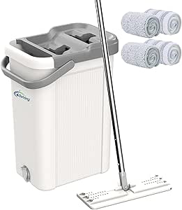 Amazon.com: oshang Flat Floor Mop and Bucket Set for Home Floor ...