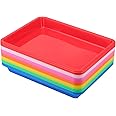 Amazon.com: LEXININ 21 Pack 7 Colors Plastic Art Trays, 10.8 x 8.3 Inch ...