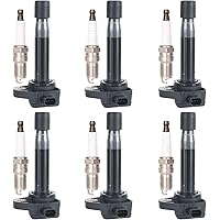 Amazon.com: Set of 6 Spark Plugs and Ignition Coil Packs Fits for 3.5 3.7 V6 Honda Accord ...