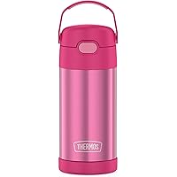 Amazon.com: THERMOS FUNTAINER 12 Ounce Stainless Steel Vacuum Insulated Kids Straw Bottle, Rose ...