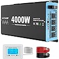 Amazon.com: OLTEANP New Upgraded 4000 Watts Pure Sine Wave Inverter, 12V DC to 110V AC Power ...