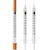 Amazon.com: Insulin Syringe U-100 | 1ml/cc with 30G 5/16'' (8mm) Needle, 8 Pcs Individual Packaging