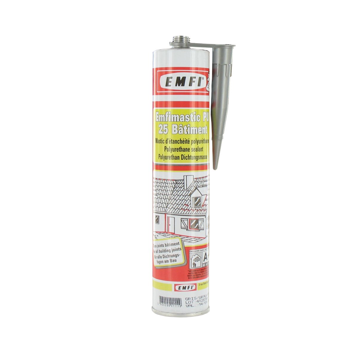 Dichtstoff Polyurethan grau emfi PU 25 Gebäude 310 ml: Amazon.de: Baumarkt