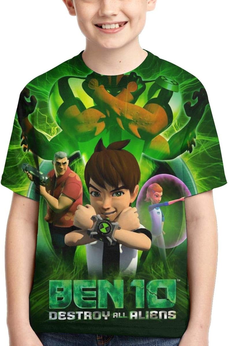 Amazon.com: Boy T-Shirt Ben 10 Anime Youth Boys Girls 3D Printed Short ...