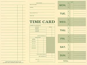 Amazon.com : Employee Attendance Weekly Time Card (Pack of 50) : Office ...