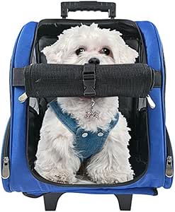 Maletas de viaje con ruedas para mascotas, bolsa de transporte, mochila ...