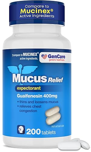 GenCare Mucus Relief Expectorant Guaifenesin 400 mg 200 Tablets Value ...
