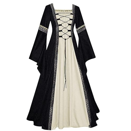 Goth Top, Medieval Renaissance Dress for Women Victorian Queen Costume ...