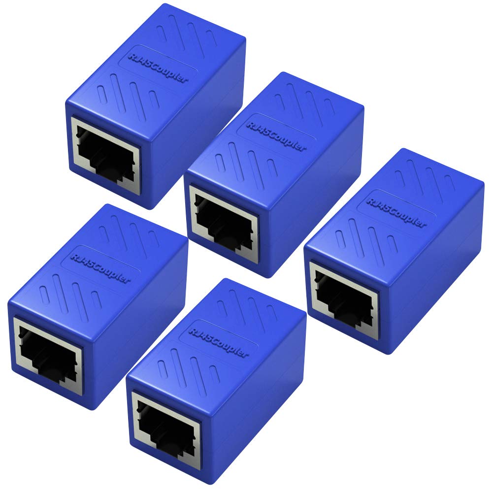 RJ45 Coupler 5 Pack,Yeung Qee RJ45 Coupler Ethernet Extension, for Cat7 ...