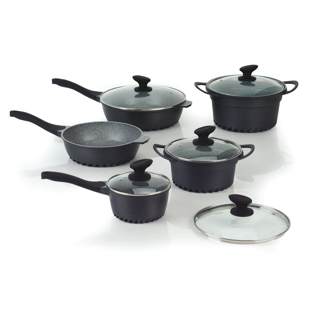 TOGNANA Kitchen 10pcs cookware Set cc, Grey, Metal,: Amazon.co.uk ...