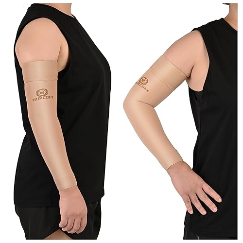 NURCOM® Medical Compression Arm Sleeve for Men Women, 2 Pack, 20-30mmHg ...