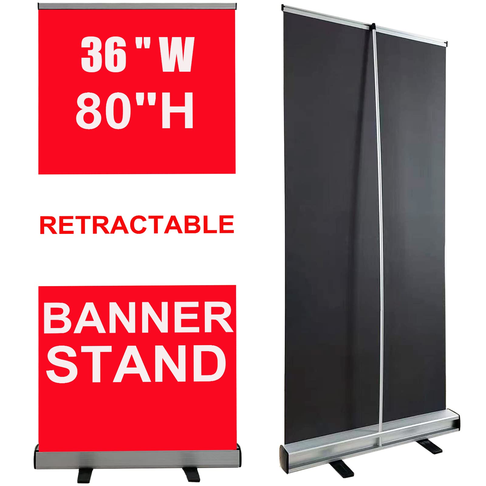 Mua Tiger-Hoo Heavy-Duty Retractable Banner Stand 36"x80" Roll Up ...