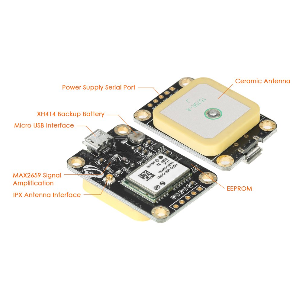 Walmeck NEO-6M APM2.5 GPS Module Flight Controller With EEPROM 3.3-5.5V ...