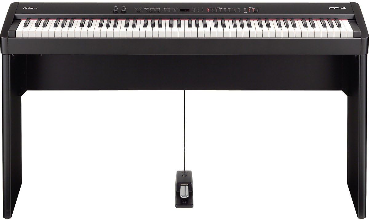 Amazon.com: Roland KSC44BK Wooden Keyboard Stand for Roland FP4 & FP7 ...