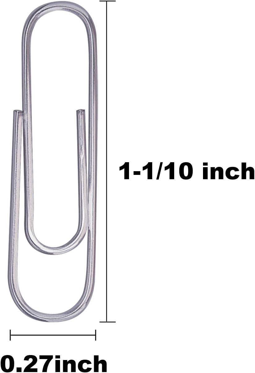 Sunmns 400 Pieces Stainless Steel Paper Clips, 1-1/10 Inch – BigaMart