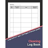 Restroom Cleaning Log: Cleaning Log Book | Bathroom Checklist For Home ...