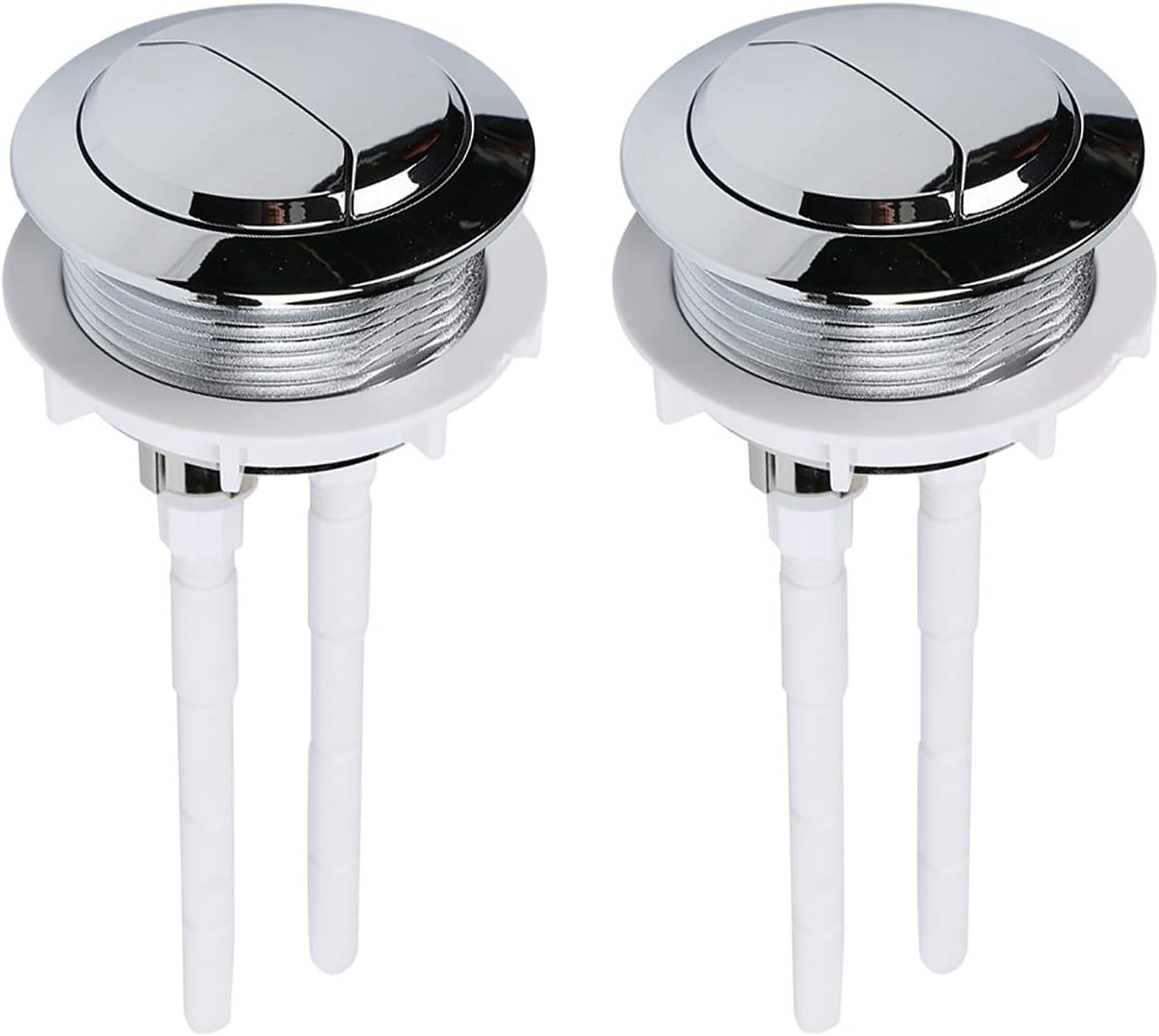 38mm Standard Toilet Buttons Chrome Silver Dual Flush WC Water Tank ...