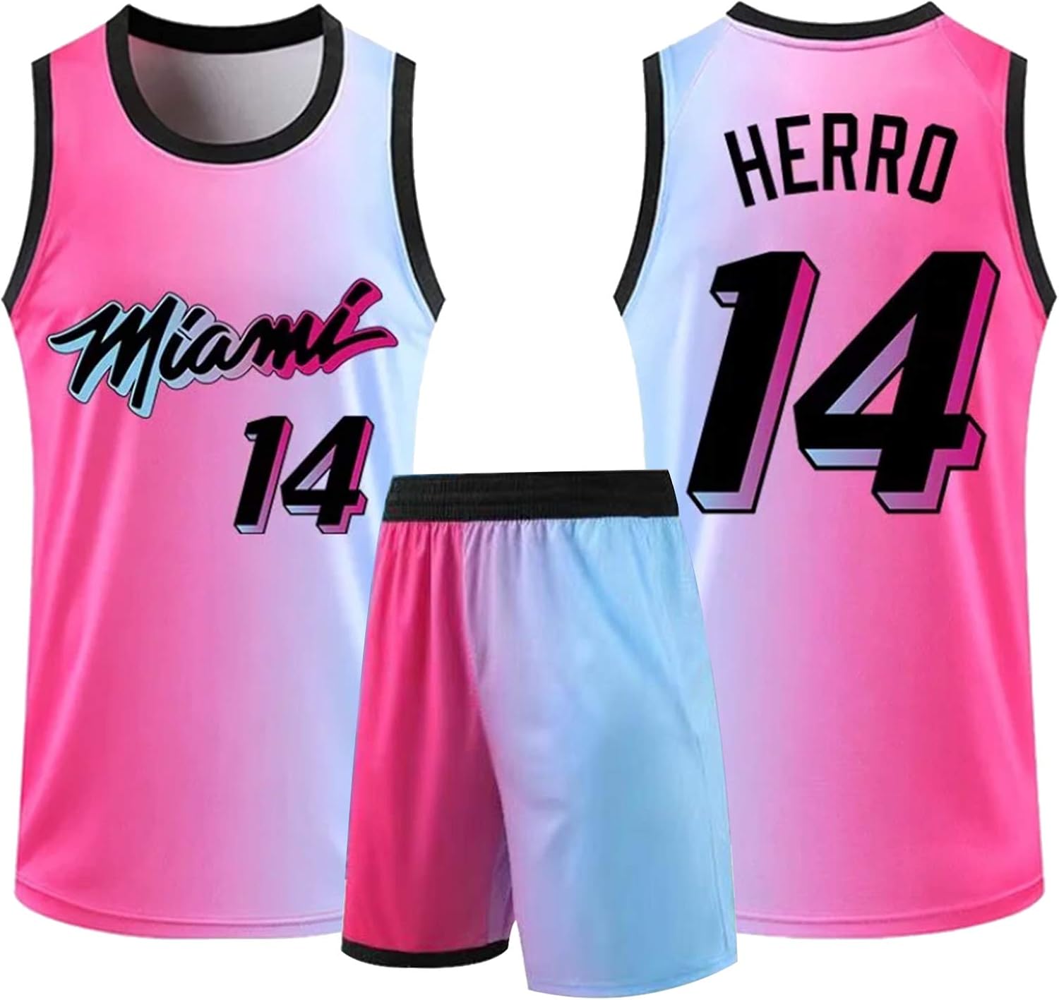 CNMDG Miami Heat 14 # Tyler Herro Jersey Set per uomo e donna, 2021 New ...