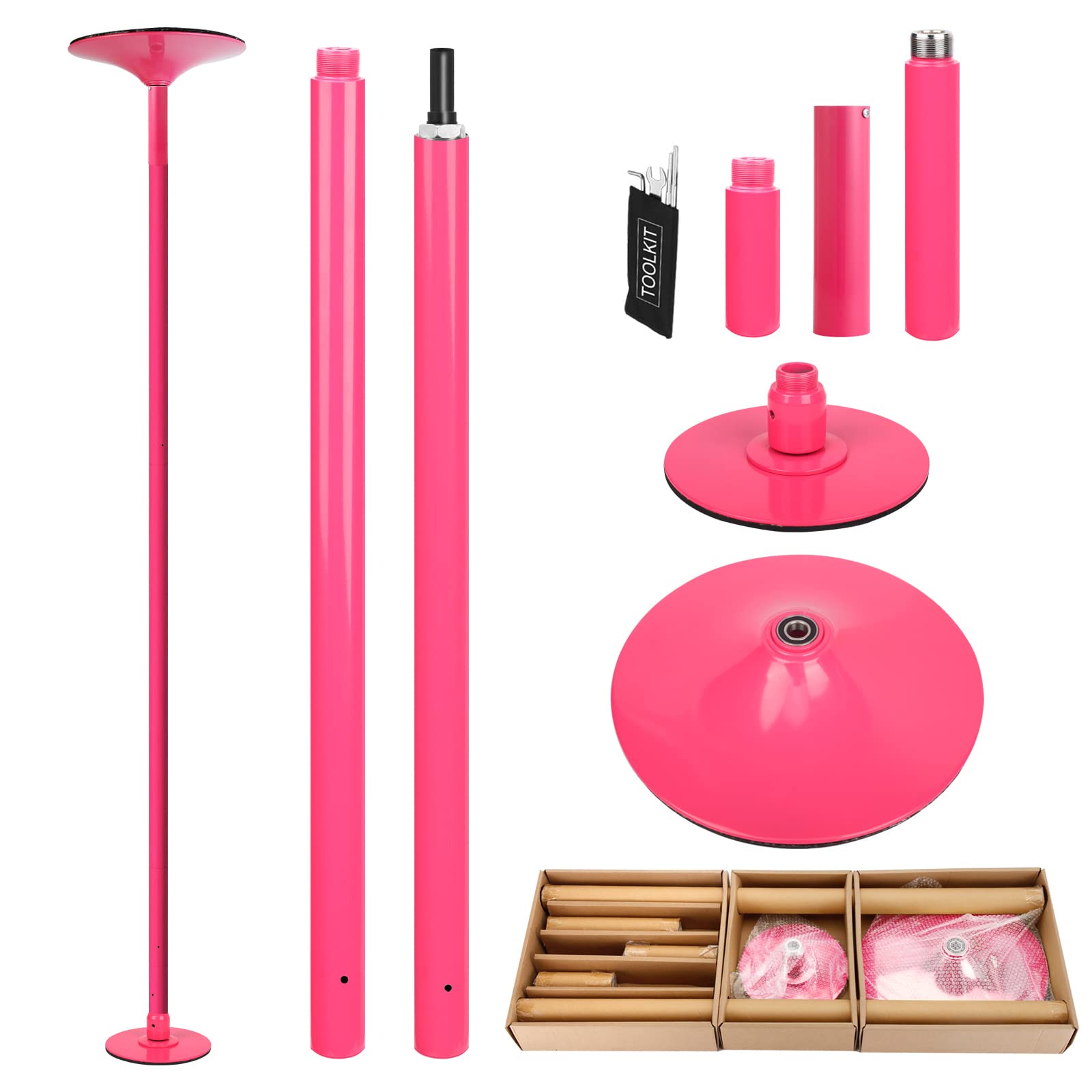 PRIOR FITNESS Premium Dance Pole Removable 45mm Spinning & Static ...